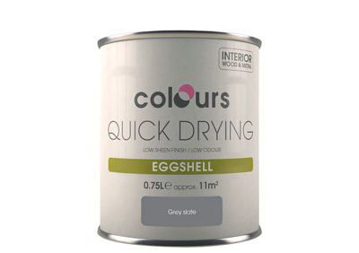 Colours Grey slate Eggshell Metal & wood paint, 750ml