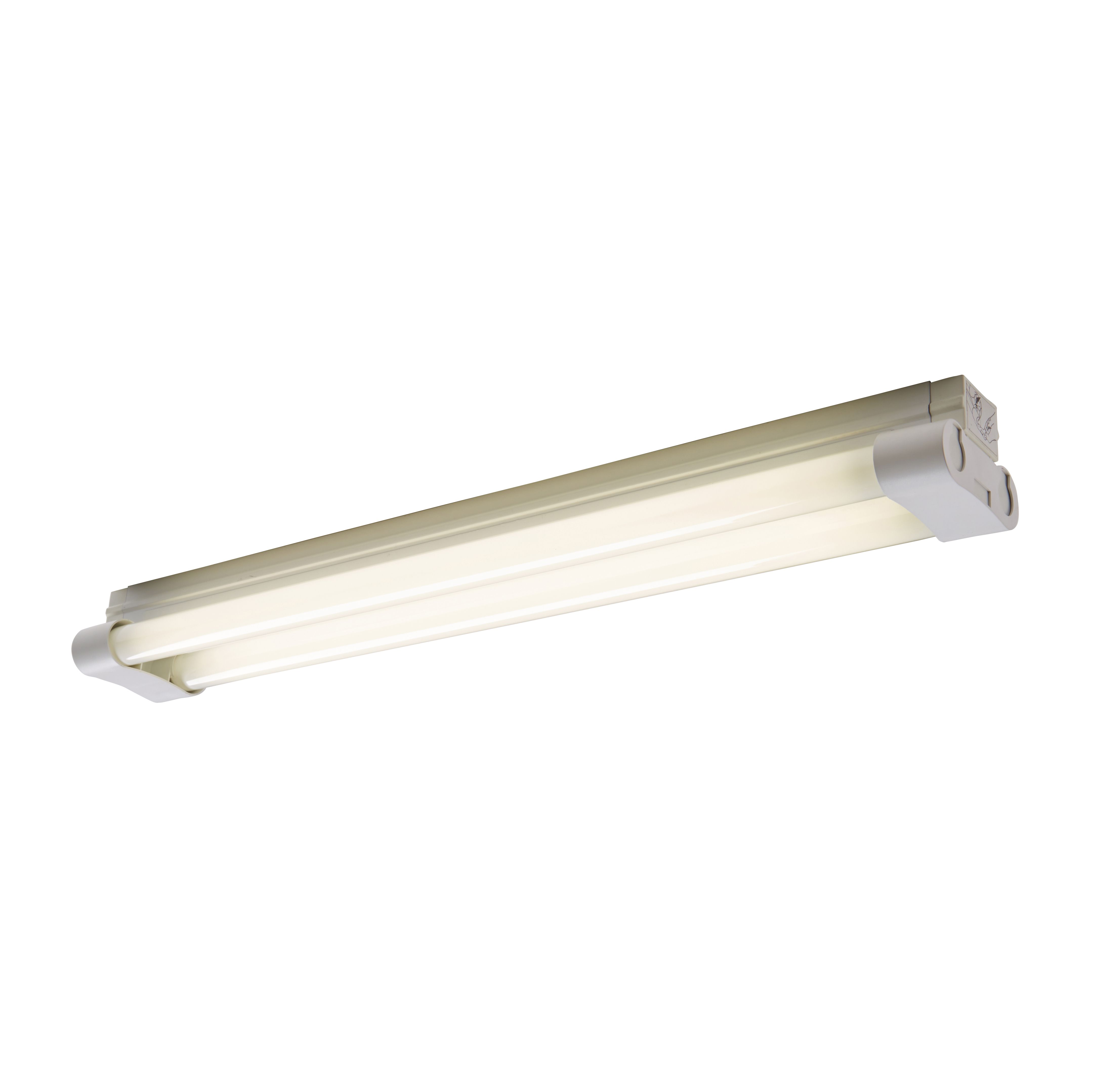 Colours Kensa Neutral white Fluorescent Batten strip light 36W 1350lm ...