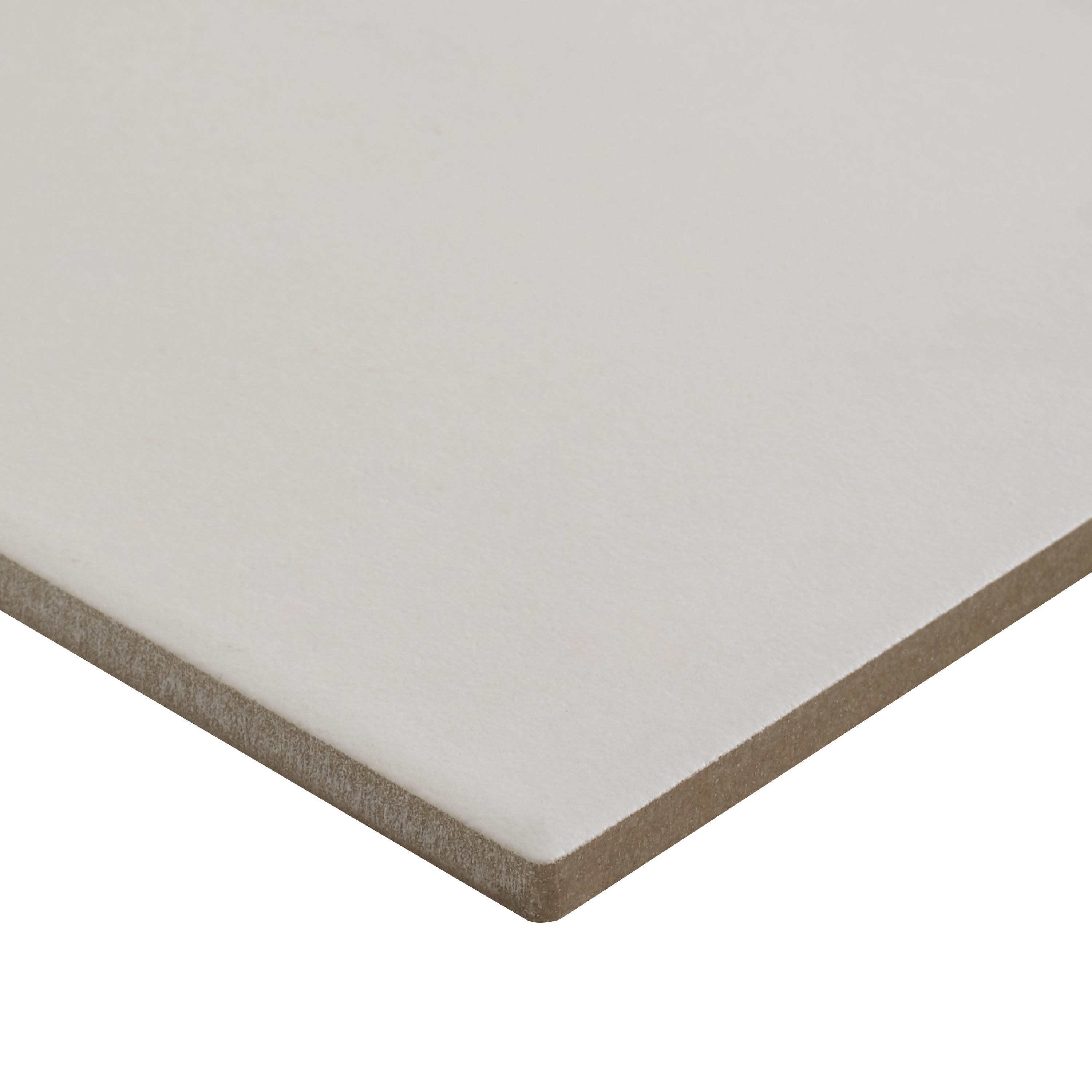 Colours Konkrete White Matt Porcelain Indoor Wall & floor Tile Sample