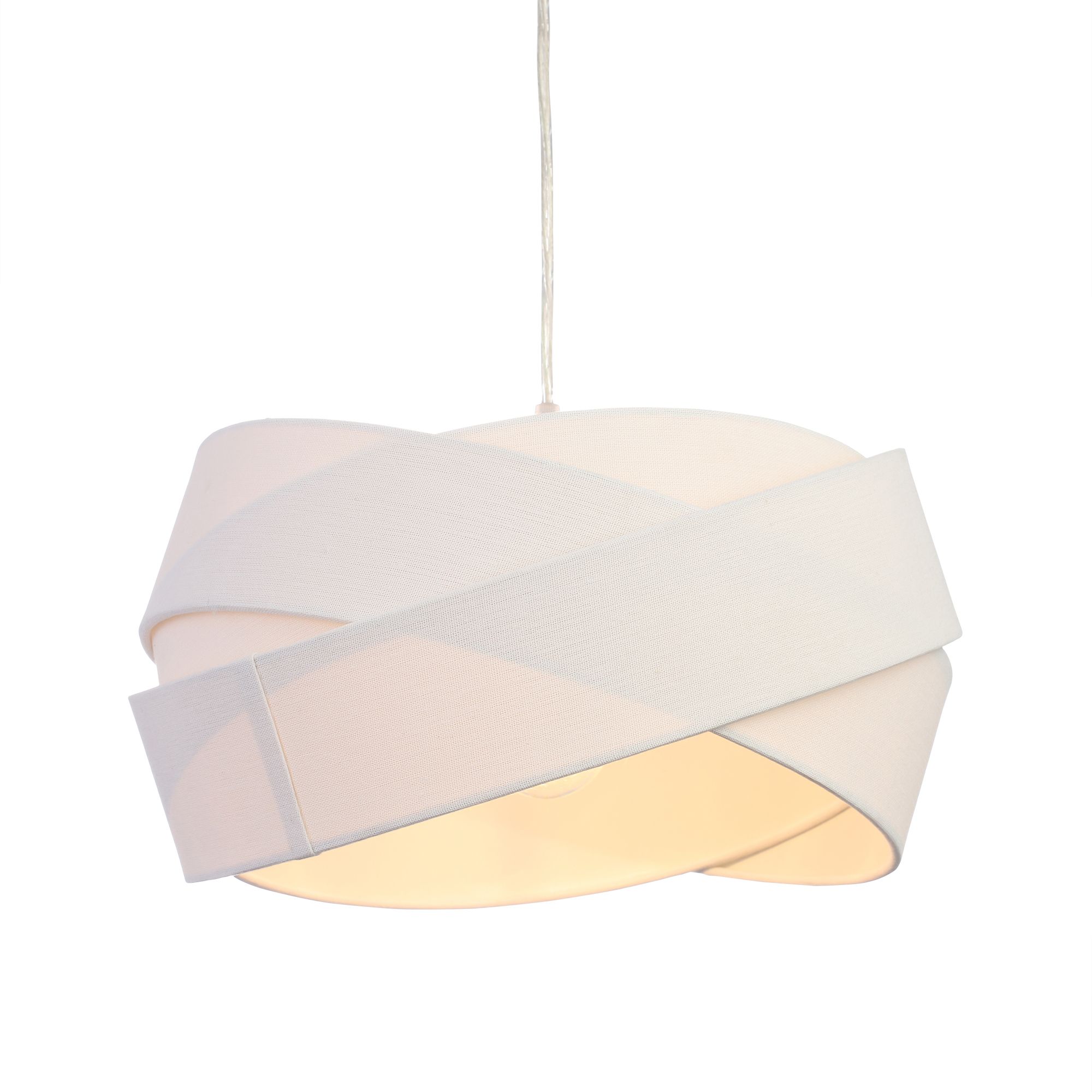 Colours Lovell Ivory Triple ring Cylinder Light shade (D)33cm