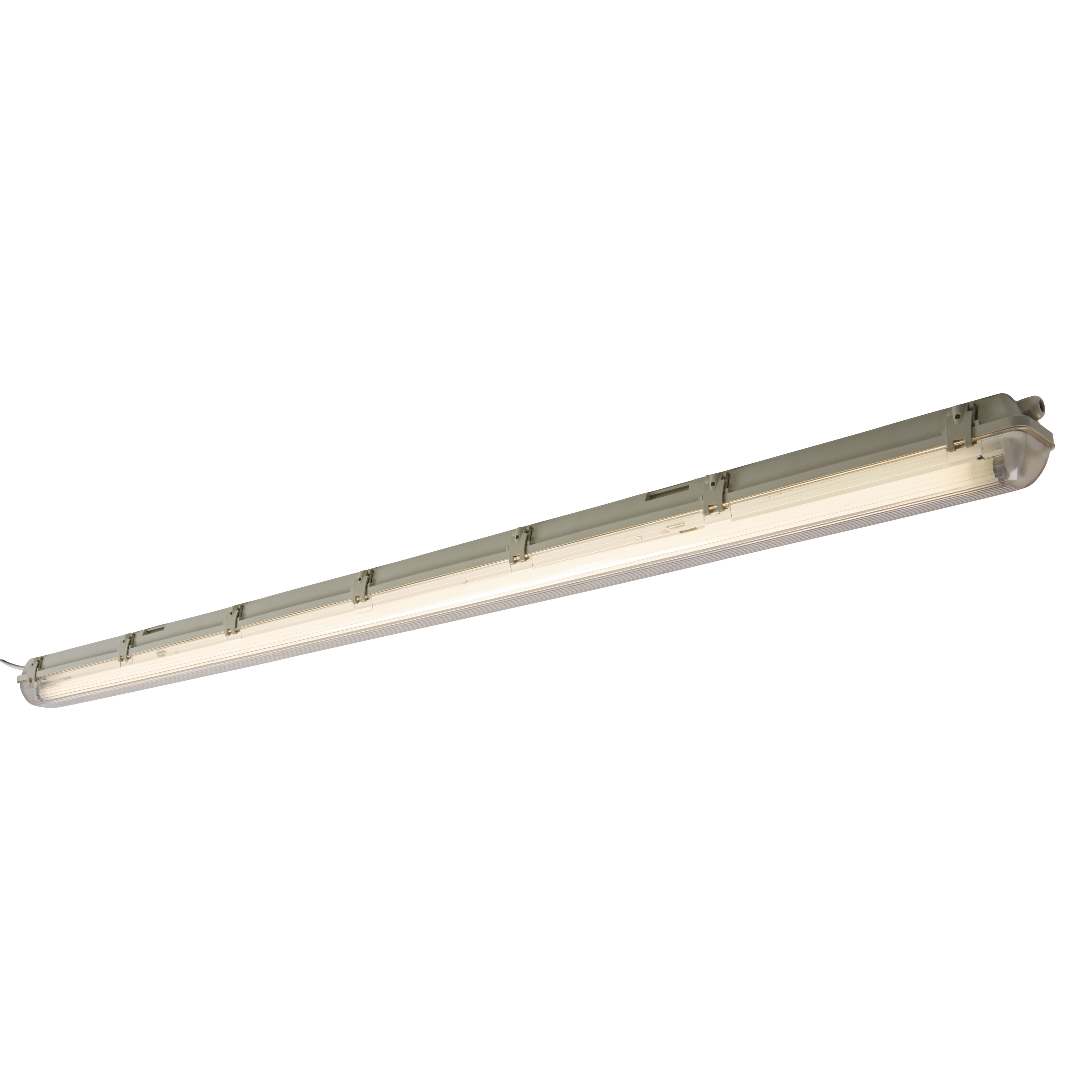 Colours Mains-powered Fluorescent Grey Batten strip light IP65 6200lm ...