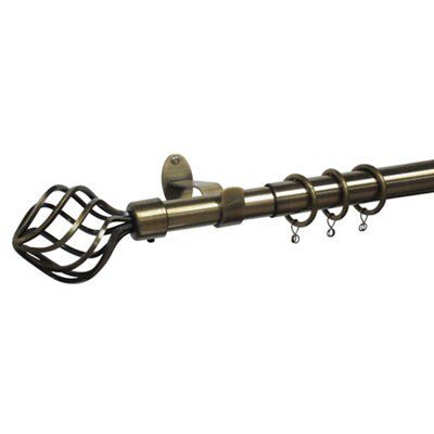 Colours Manoir Grey Extendable Curtain pole, (L)2100mm-3600mm | DIY at B&Q