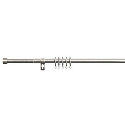 Colours Misty Stainless steel effect Extendable Curtain pole, (L)1200mm ...