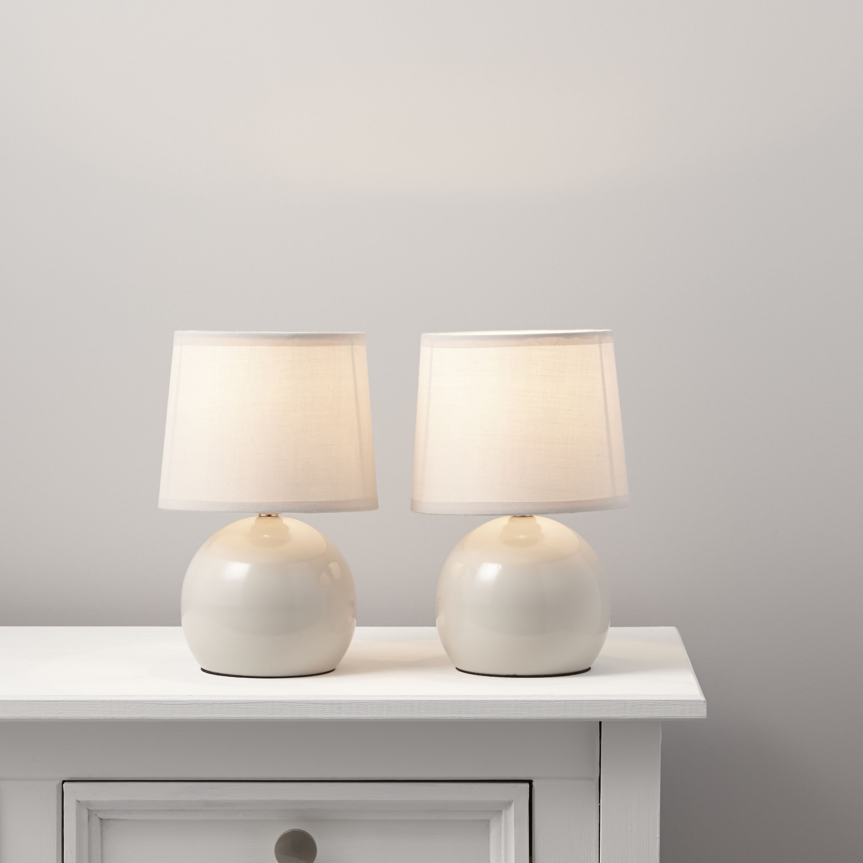 Colours Neda Matt Pebble Table lamp, Pack of 2