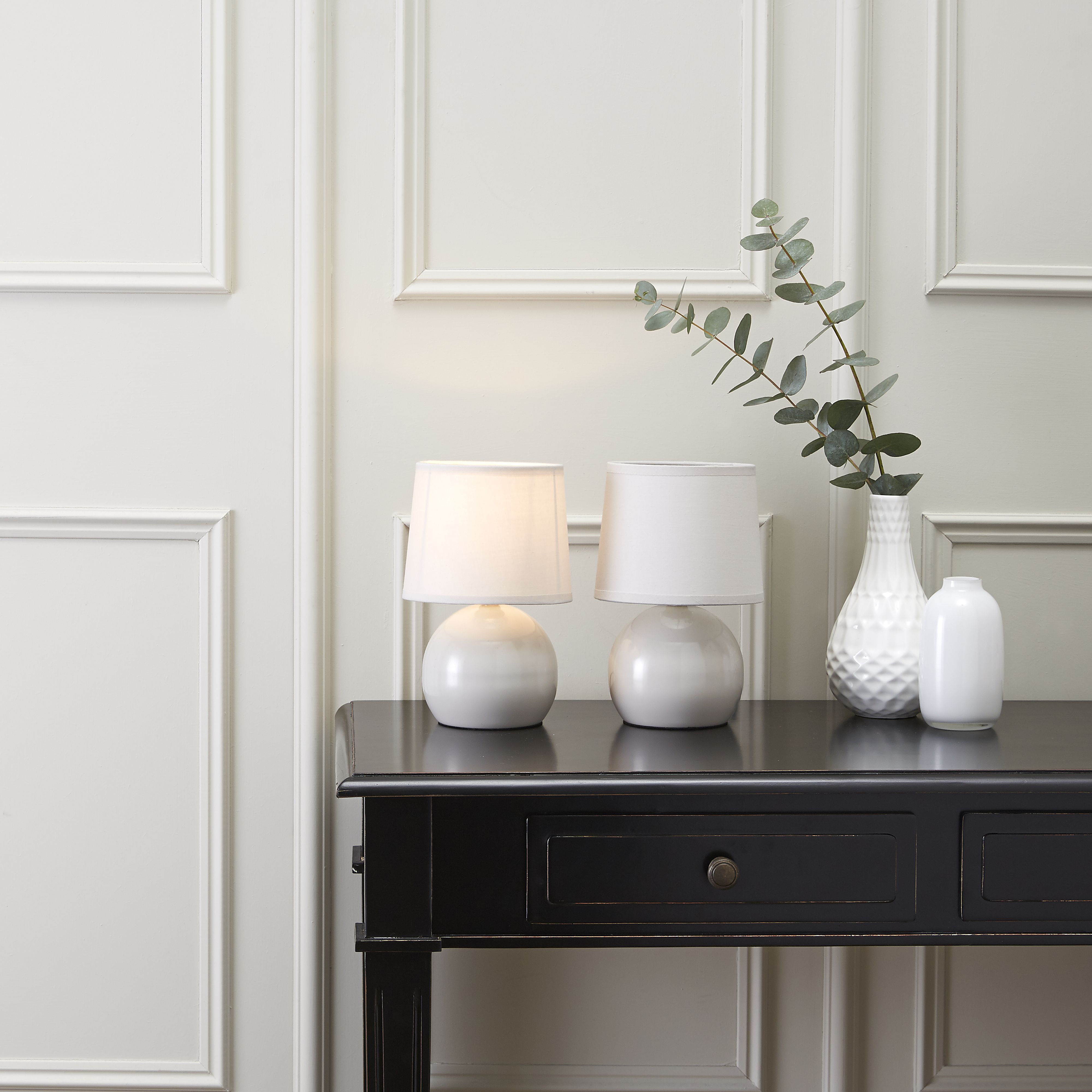 Colours Neda Matt Pebble Table lamp, Pack of 2