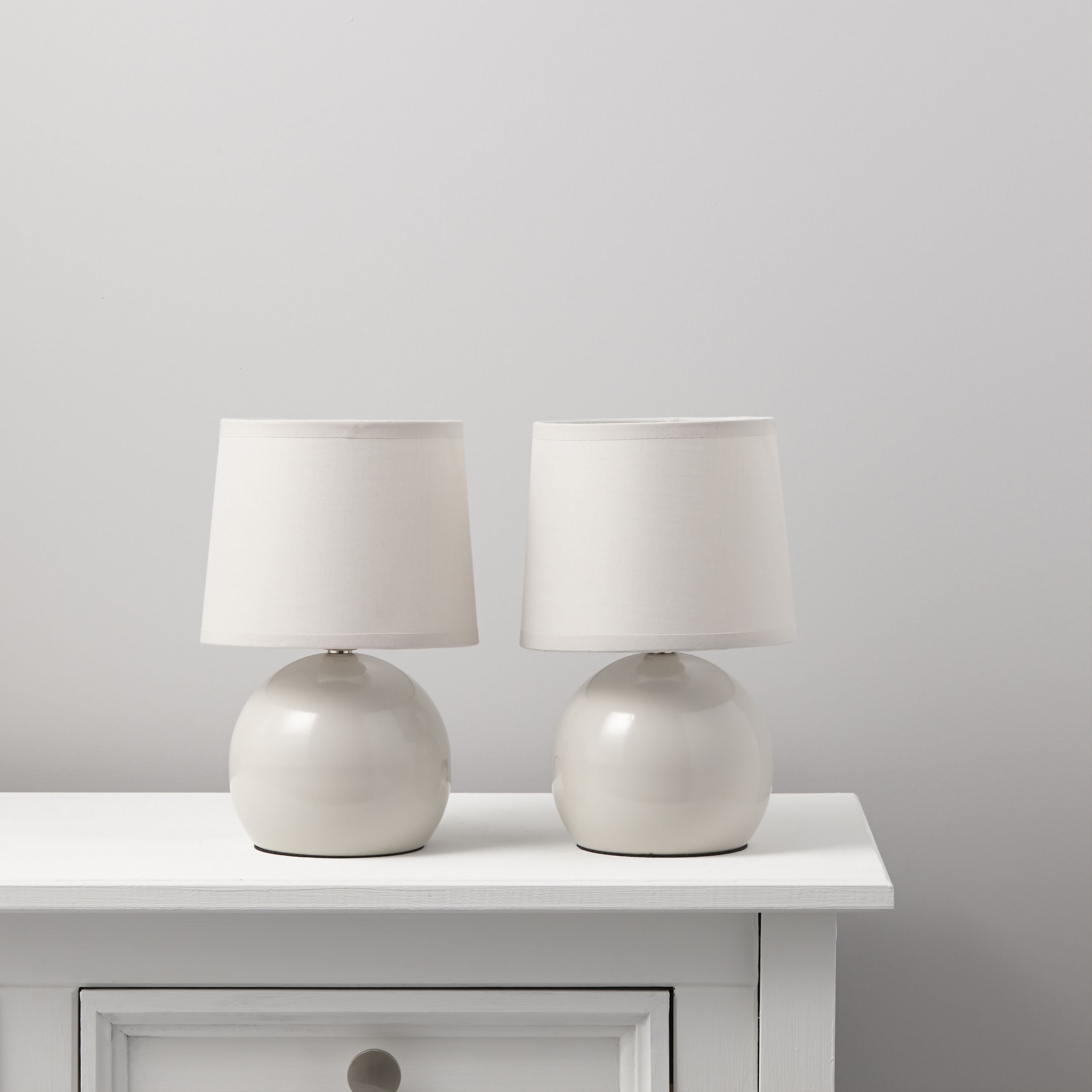 Colours Neda Matt Pebble Table lamp, Pack of 2