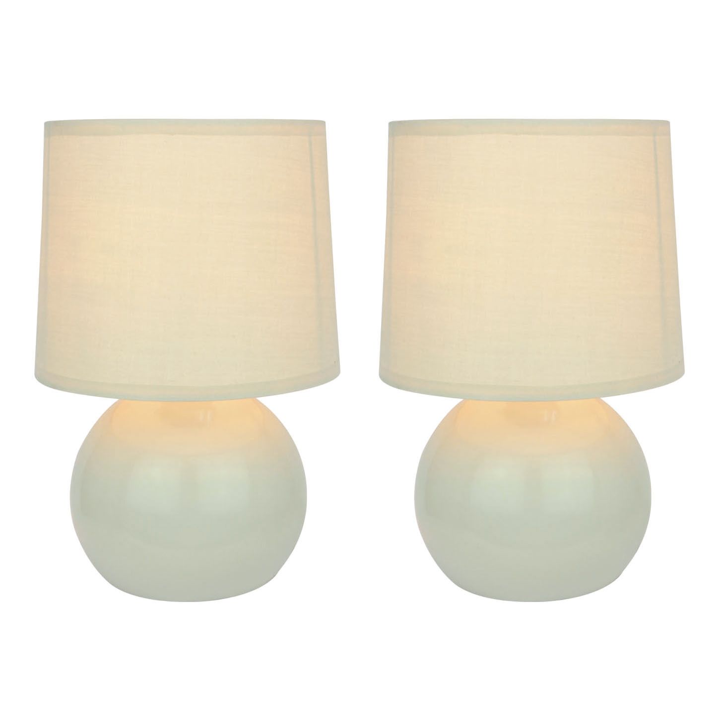 Colours Neda Matt Pebble Table lamp, Pack of 2