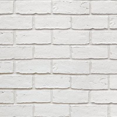 Colours Off white Brick effect Blown Wallpaper | DIY at B&Q