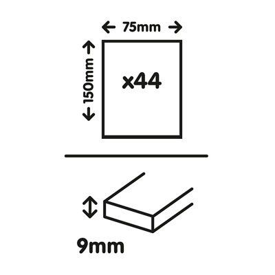 Colours Padstow Cream Gloss Stone effect Ceramic Indoor Wall Tile, Pack ...