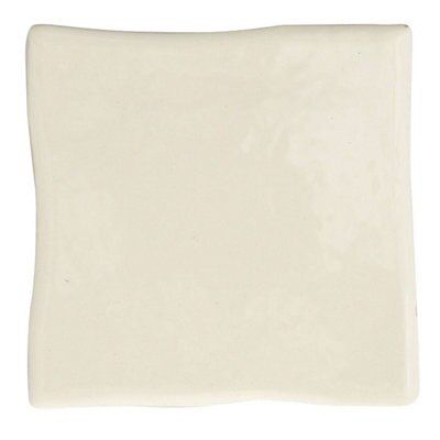 Colours Padstow Cream Gloss Stone effect Ceramic Wall Tile Sample