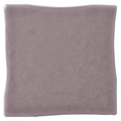 Colours Padstow Taupe Gloss Stone effect Ceramic Wall Tile Sample