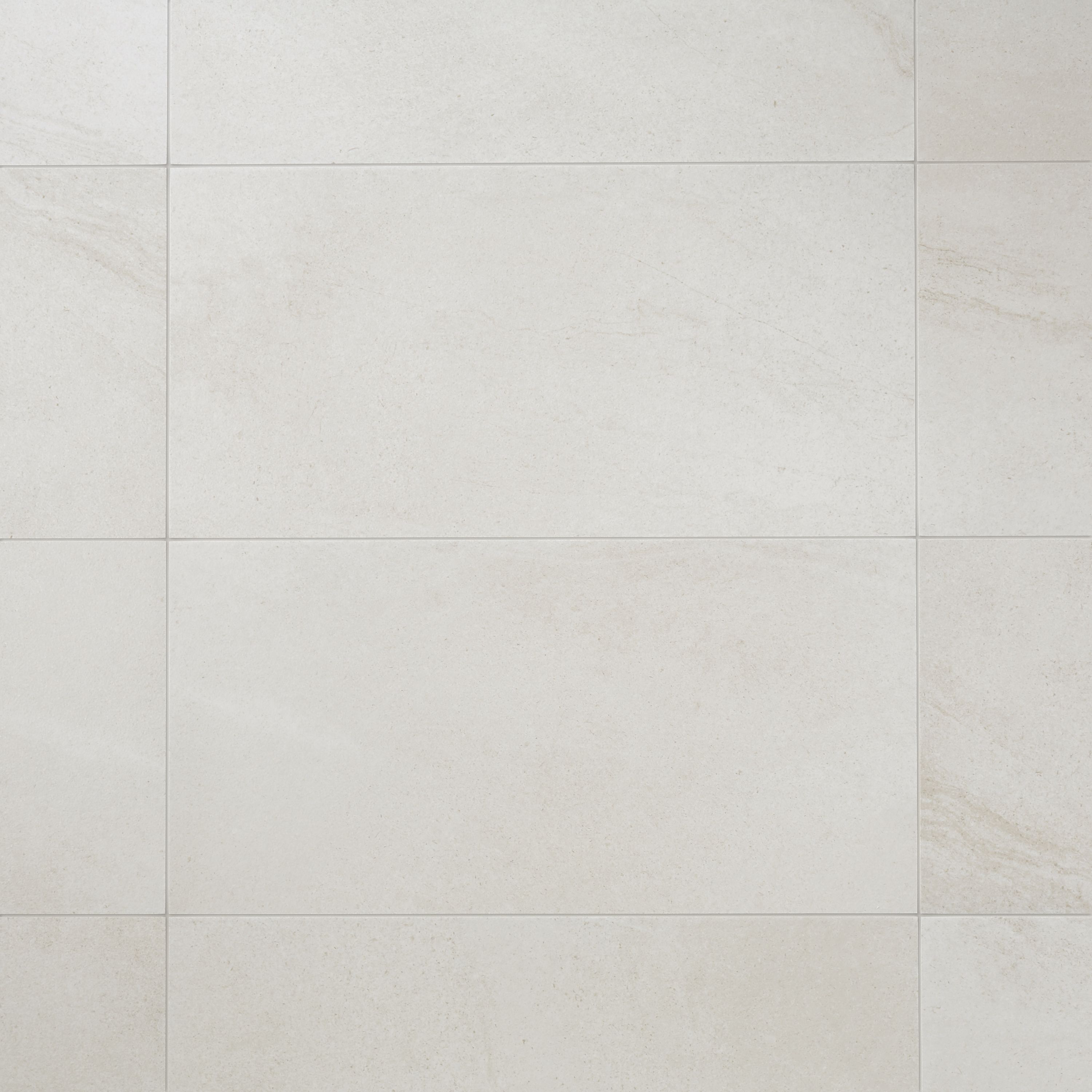 Colours Palemon Ivory Matt Stone effect Porcelain Floor Tile Sample