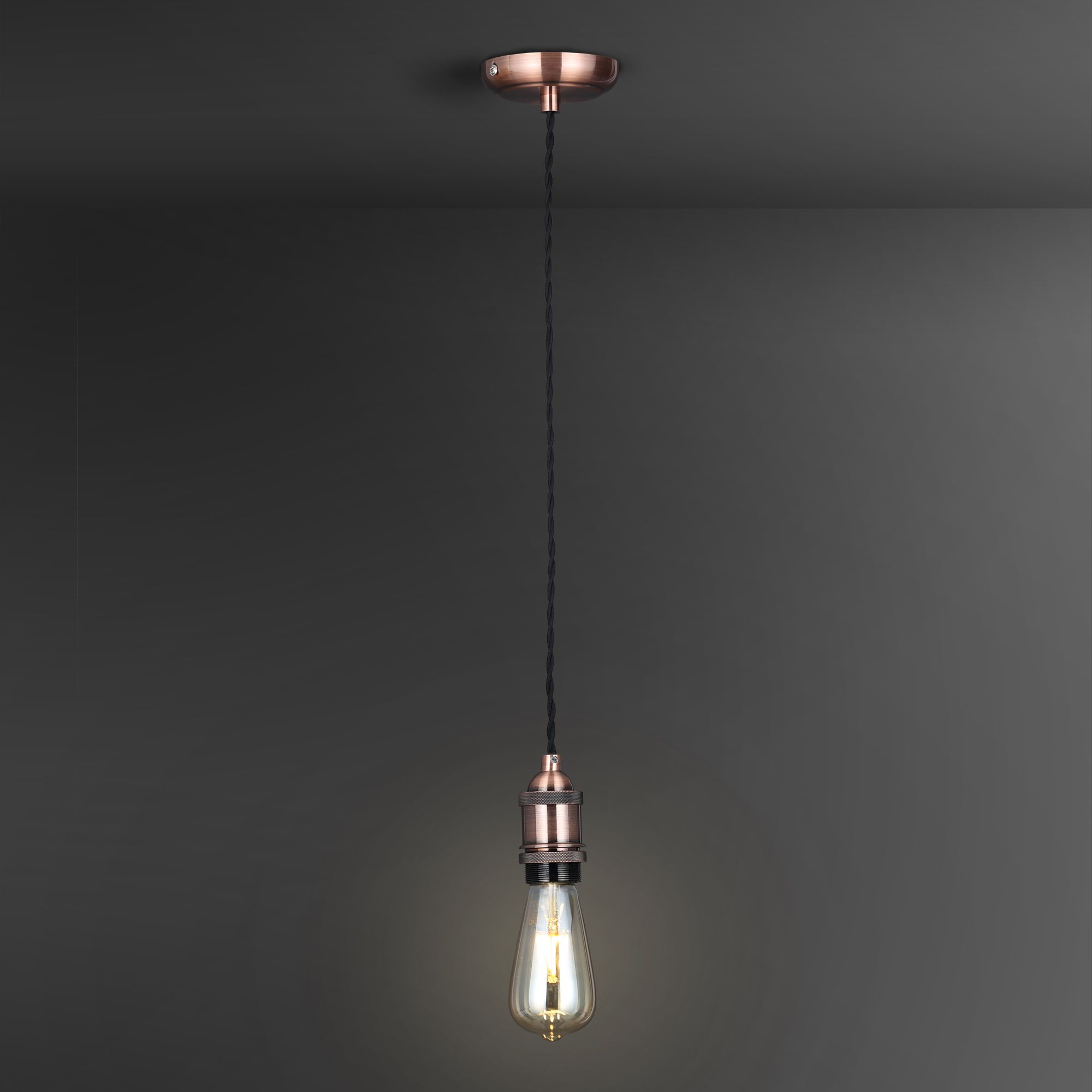 Colours Pendant Copper effect Pendant ceiling light, (Dia)100mm
