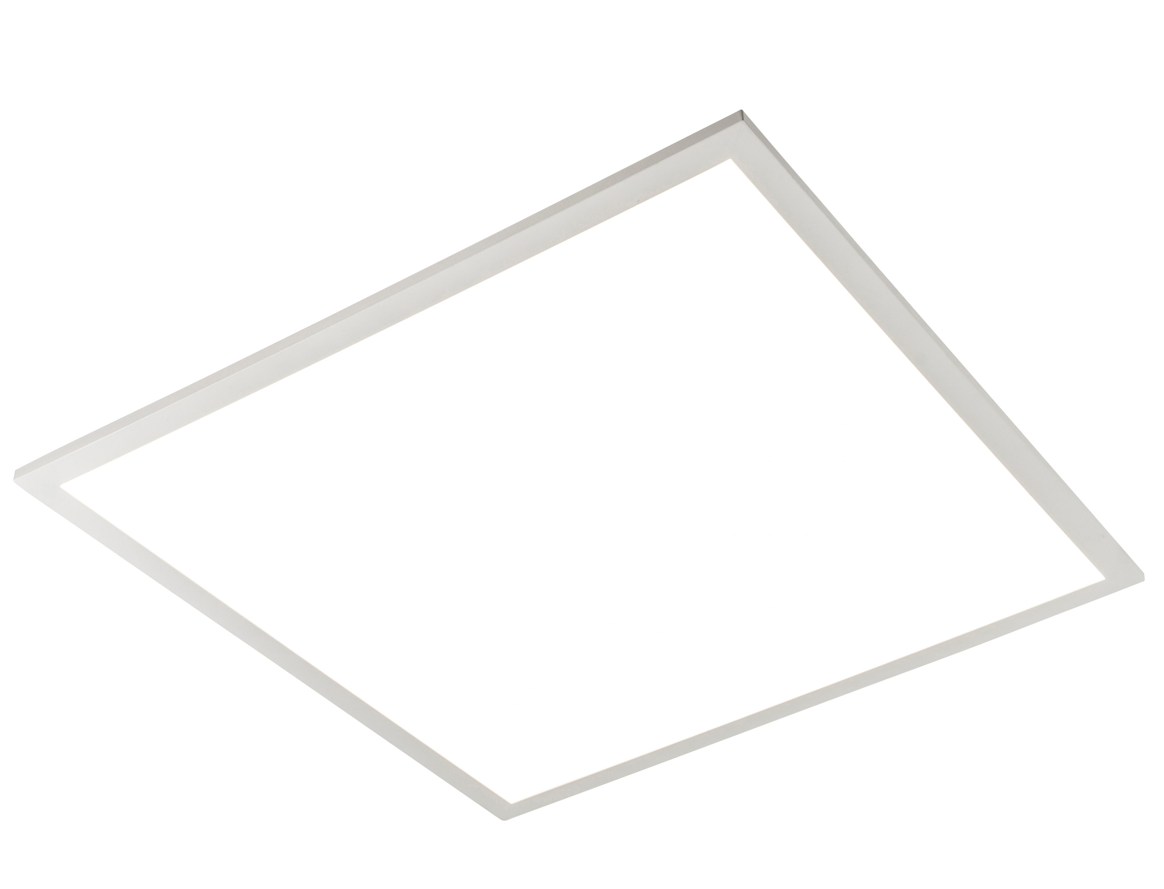Colours Pictor Matt White Square Neutral white LED Light panel (L)600mm ...