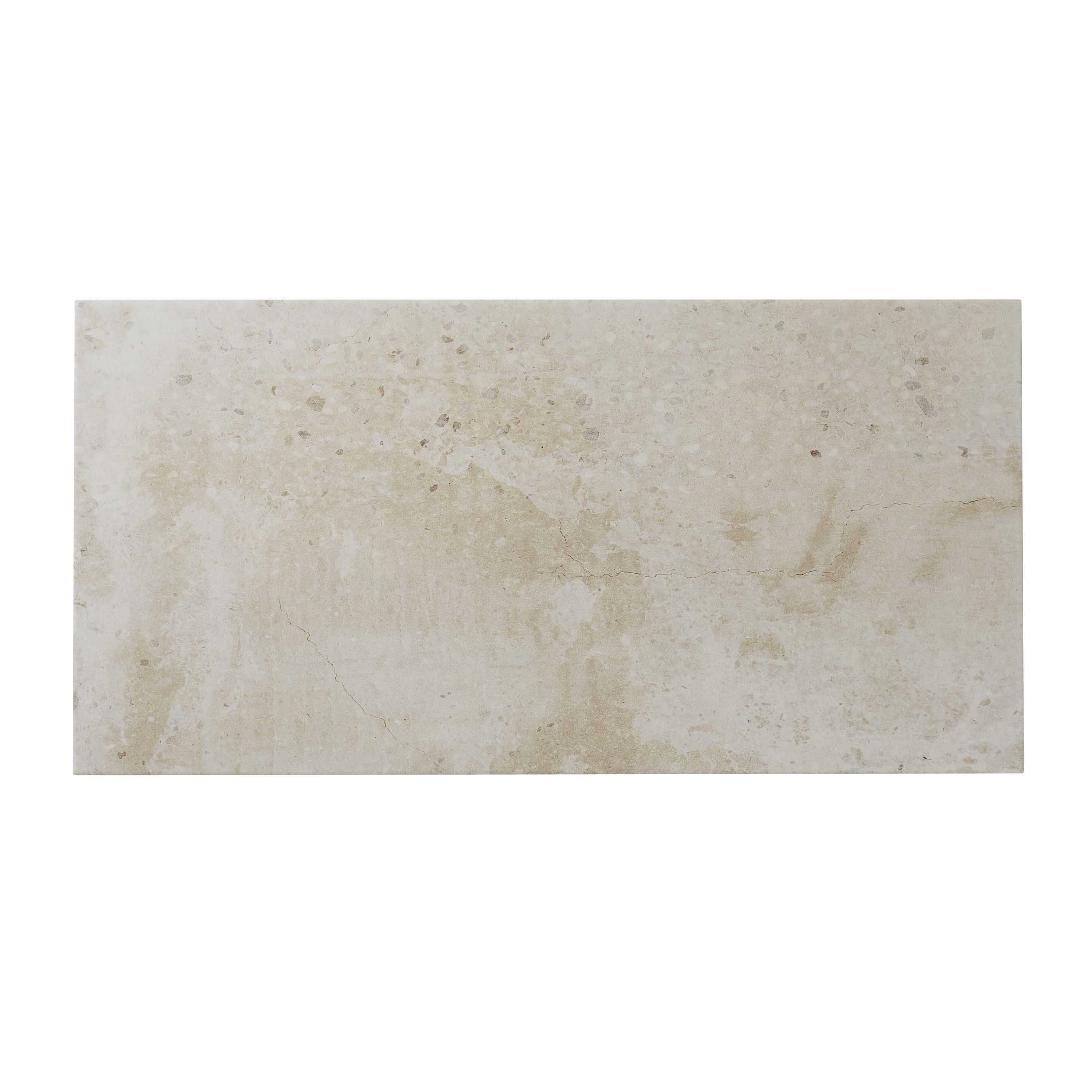 Colours Reclaimed Off white Matt Concrete effect Porcelain Wall & floor ...
