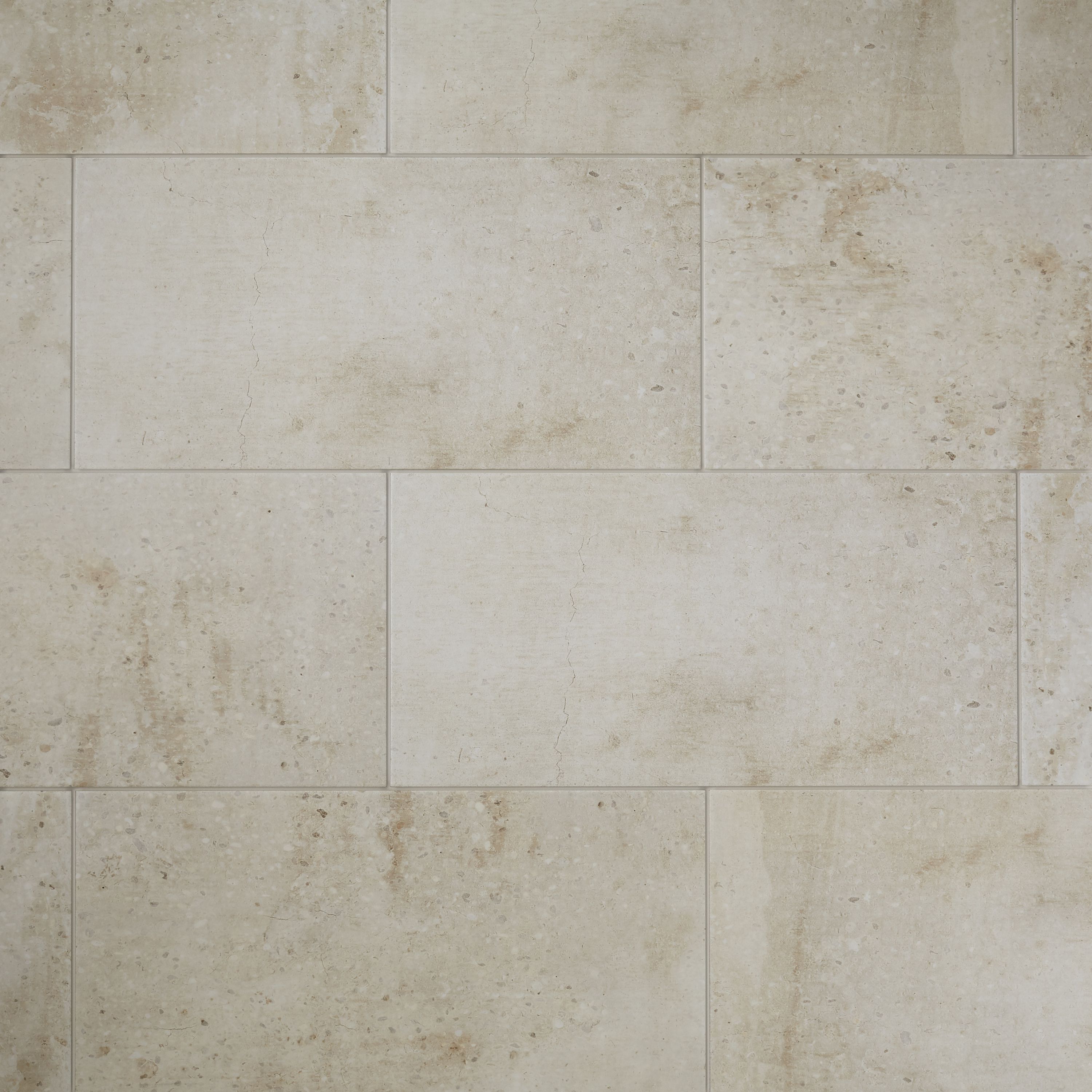 Colours Reclaimed Off white Matt Concrete effect Porcelain Wall & floor ...