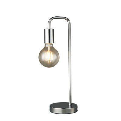 Colours Sapri Chrome effect Incandescent Table lamp