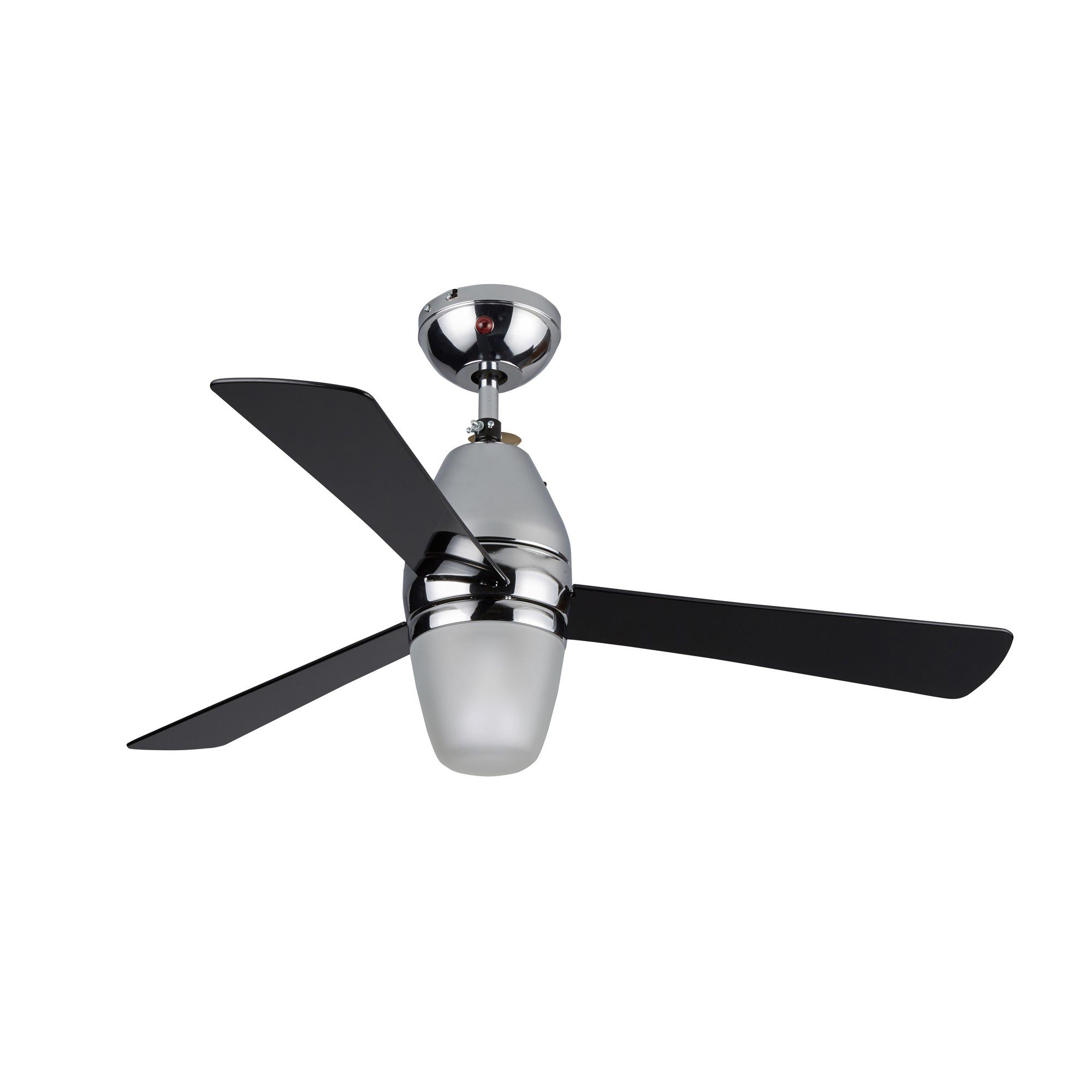 Colours Shek Modern Chrome effect Ceiling fan light