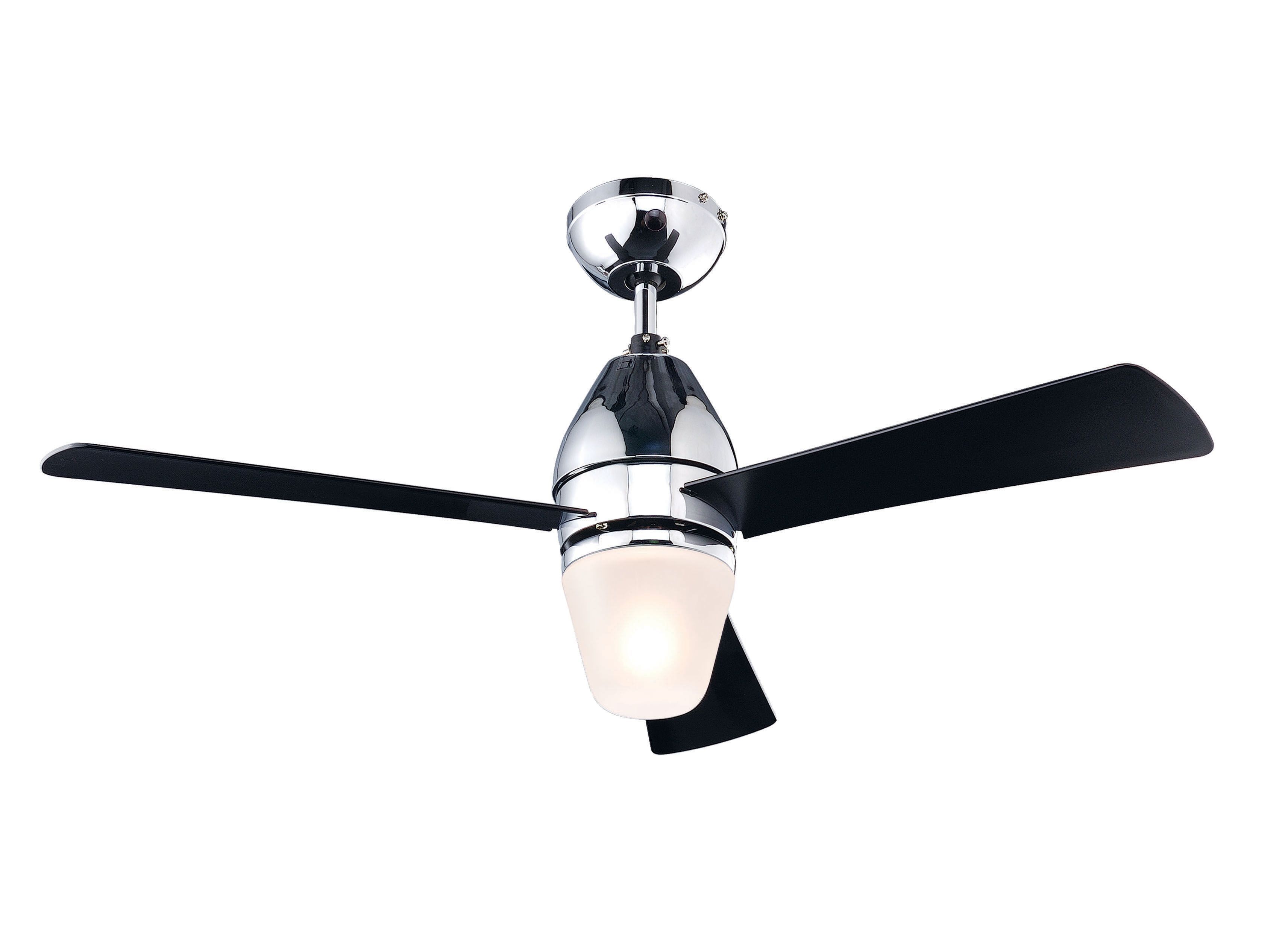 Colours Shek Modern Chrome effect Ceiling fan light