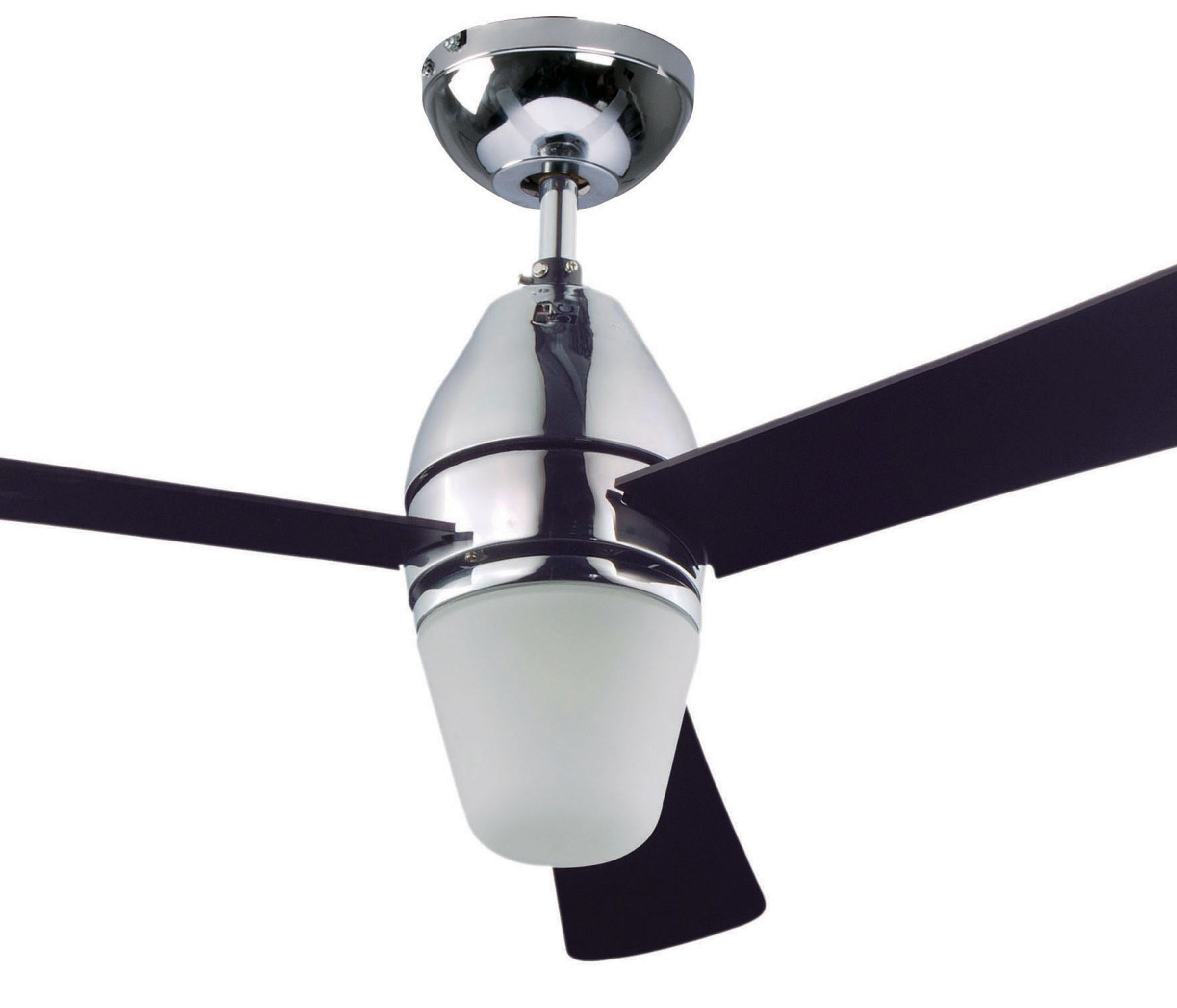 Colours Shek Modern Chrome effect Ceiling fan light