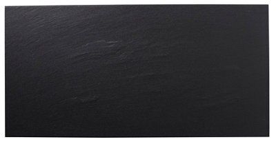 Colours Slate effect Black Matt Stone effect Porcelain Indoor Wall ...
