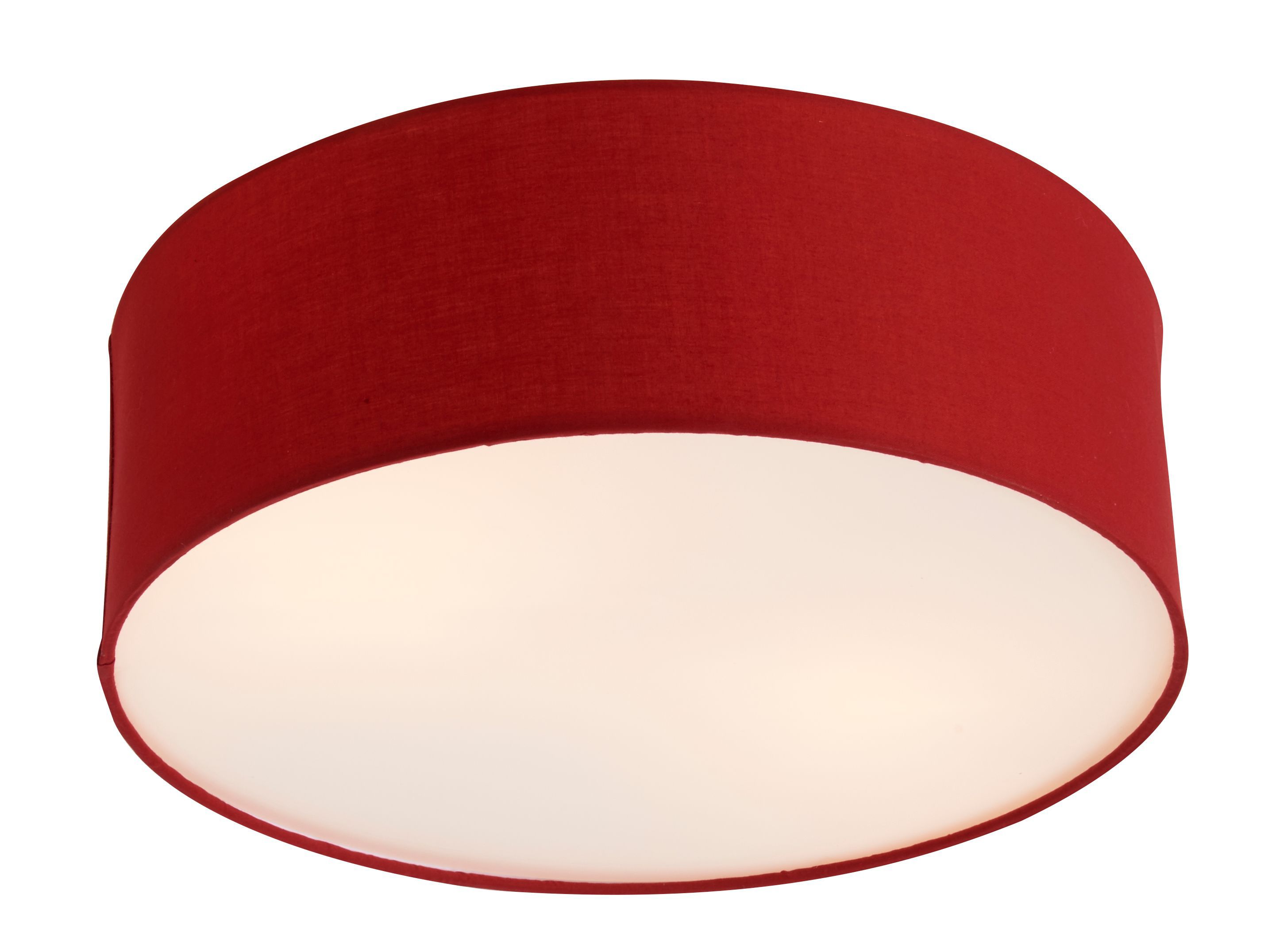 Colours Sphera Brushed Fabric & metal Red 2 Lamp Ceiling light