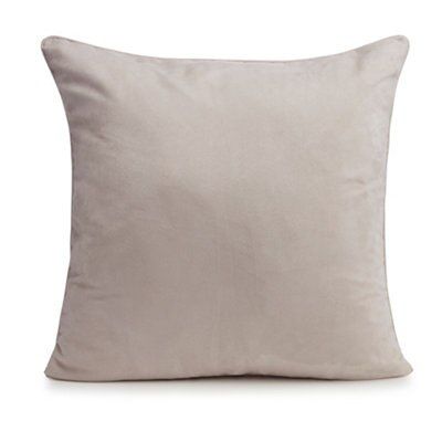 Colours Suedine Plain Beige Cushion (L)58cm x (W)58cm | DIY at B&Q