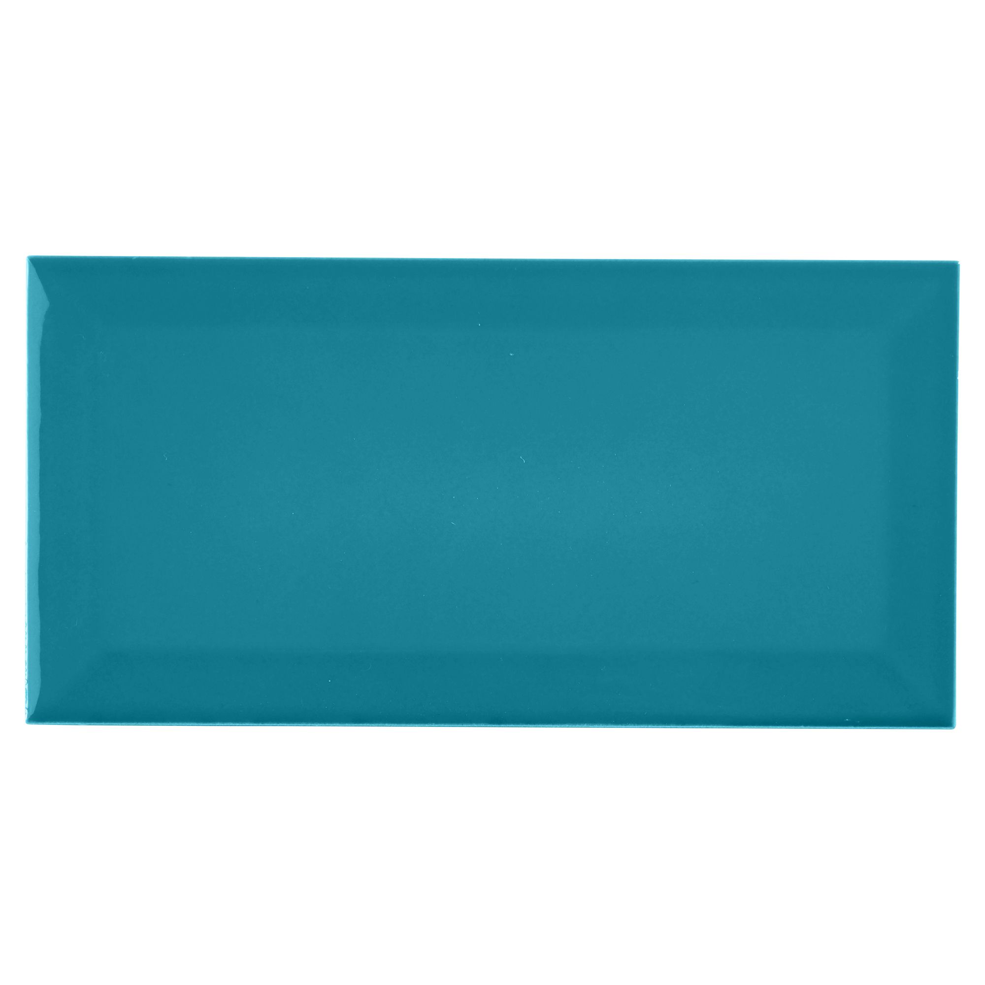 Colours Trentie Turquoise Gloss Metro Ceramic Indoor Wall Tile 40, (L ...