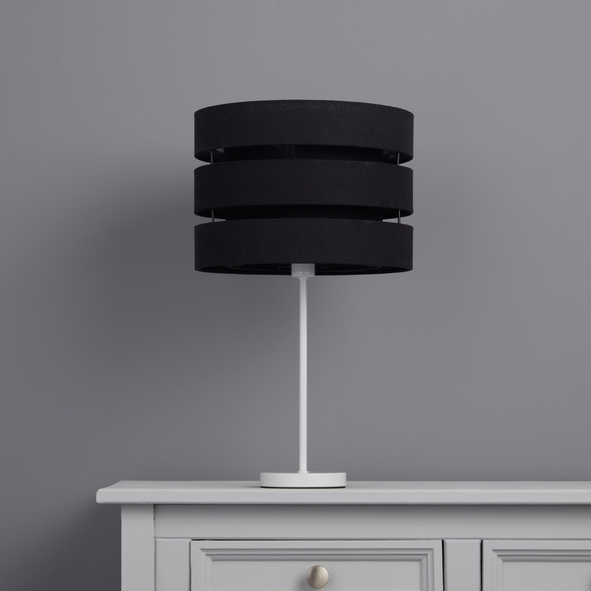 Colours Trio Black 3 tier Light shade (D)280mm | DIY at B&Q