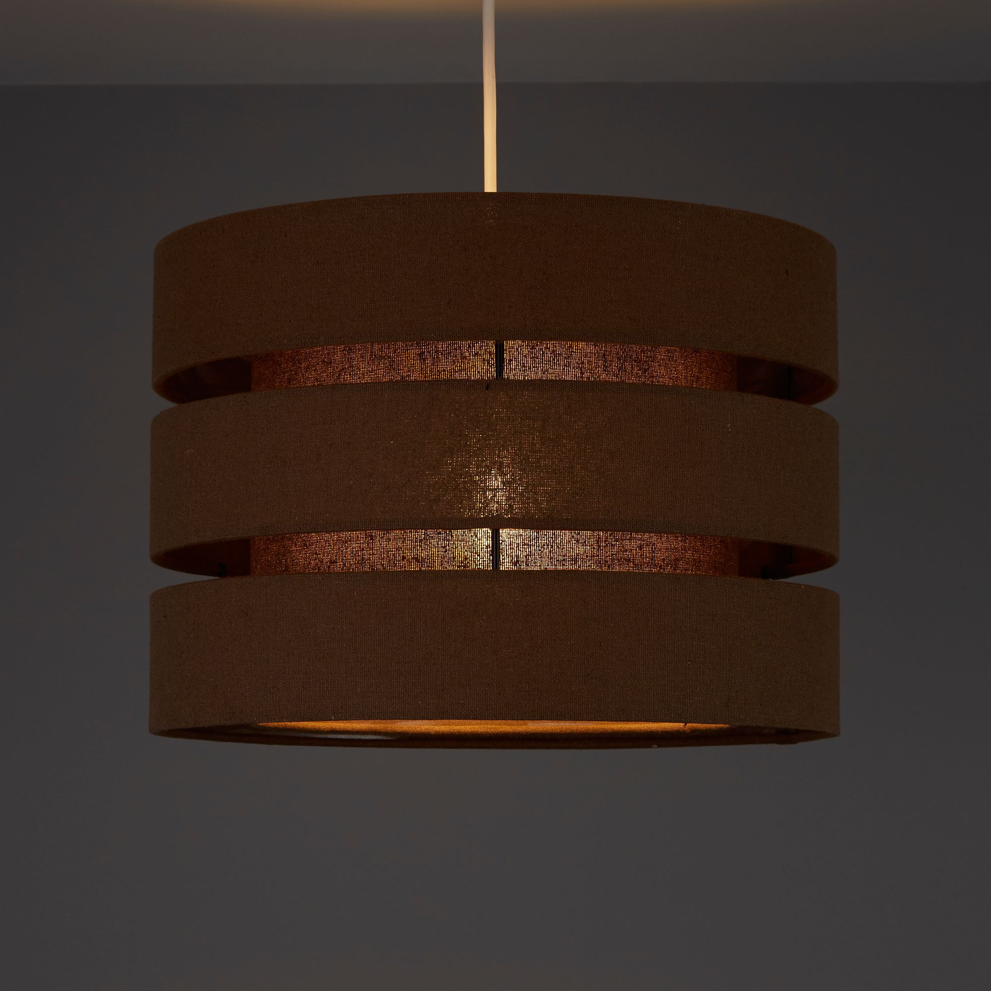 Colours Trio Brown 3 tier Light shade (D)350mm | DIY at B&Q