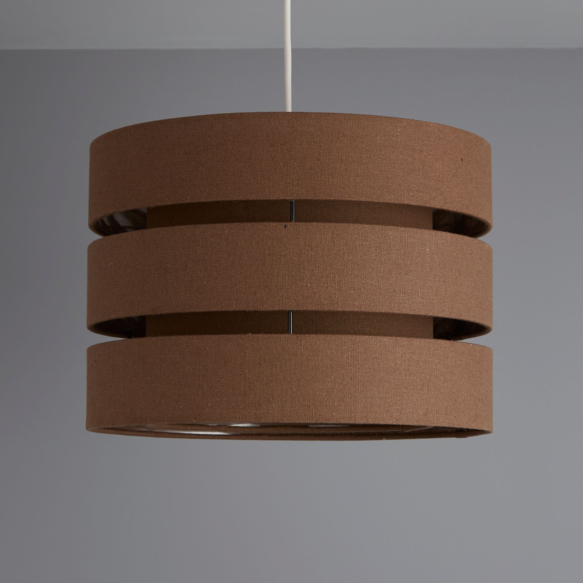 Colours Trio Brown 3 tier Light shade (D)350mm | DIY at B&Q