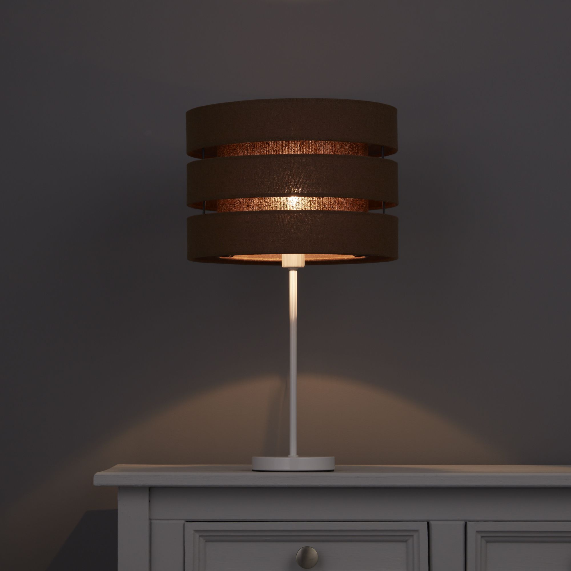 Colours Trio Chocolate brown 3 tier Light shade (D)280mm | DIY at B&Q