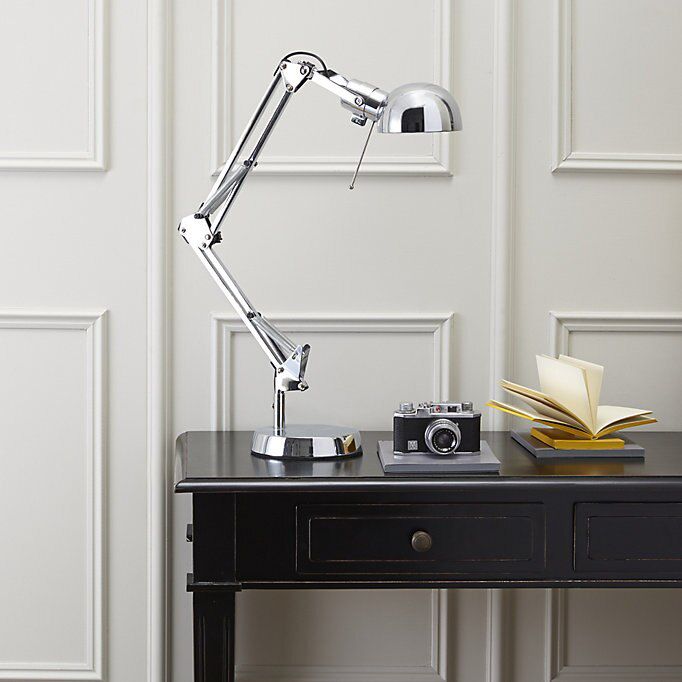 Colours Tutti Matt Chrome effect Desk lamp