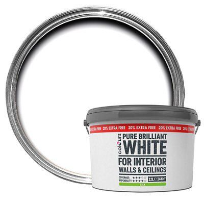 Colours White Silk Emulsion paint, 0.01L