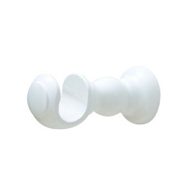 Colours White Wood Curtain pole bracket (Dia)28mm | DIY at B&Q