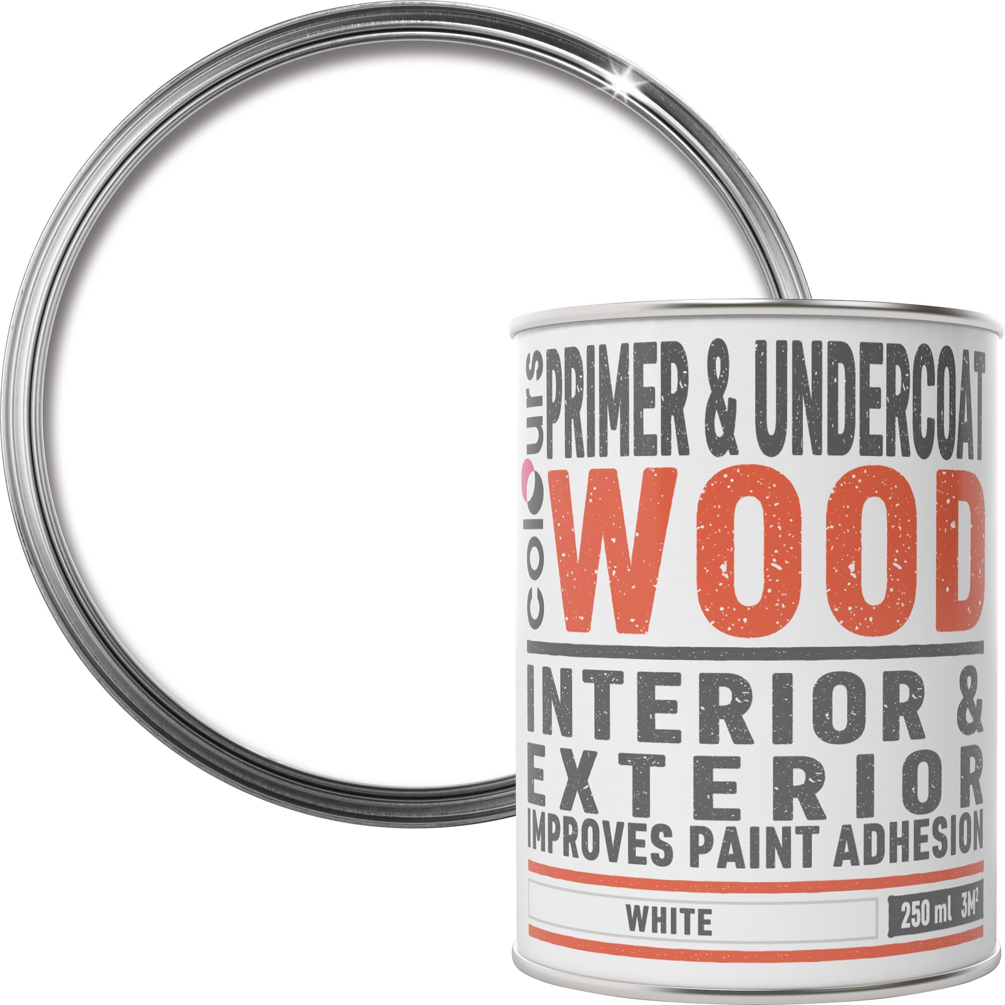 Colours Wood White Wood Primer & undercoat, 250ml