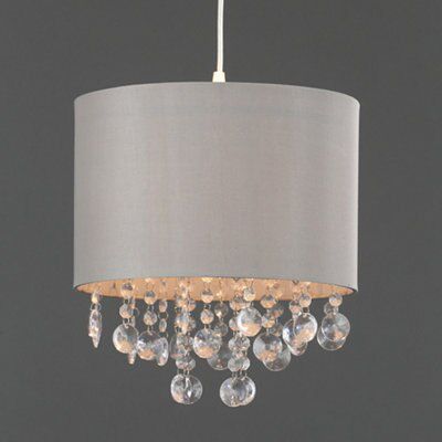 Colours Zenera Grey Light shade (D)30cm | DIY at B&Q