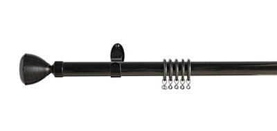 Colours Zeus Black Nickel effect Extendable Curtain pole, (L)1200mm ...