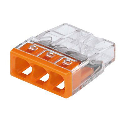 COMPACT 3 WAY PUSH WIRE CONNECTOR PK100