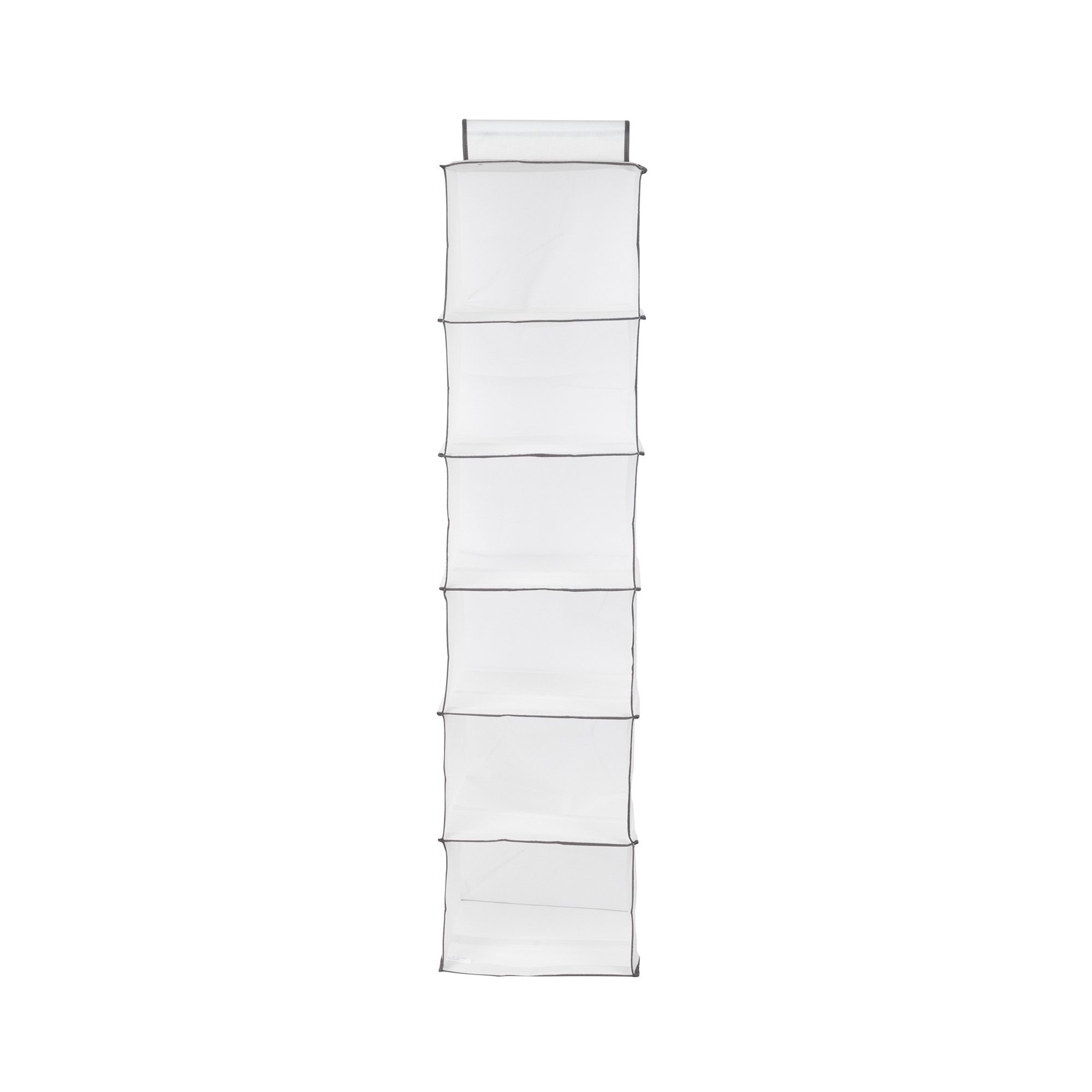 Compactor White Fabric 6 tier Shoes Hanging wardrobe organiser