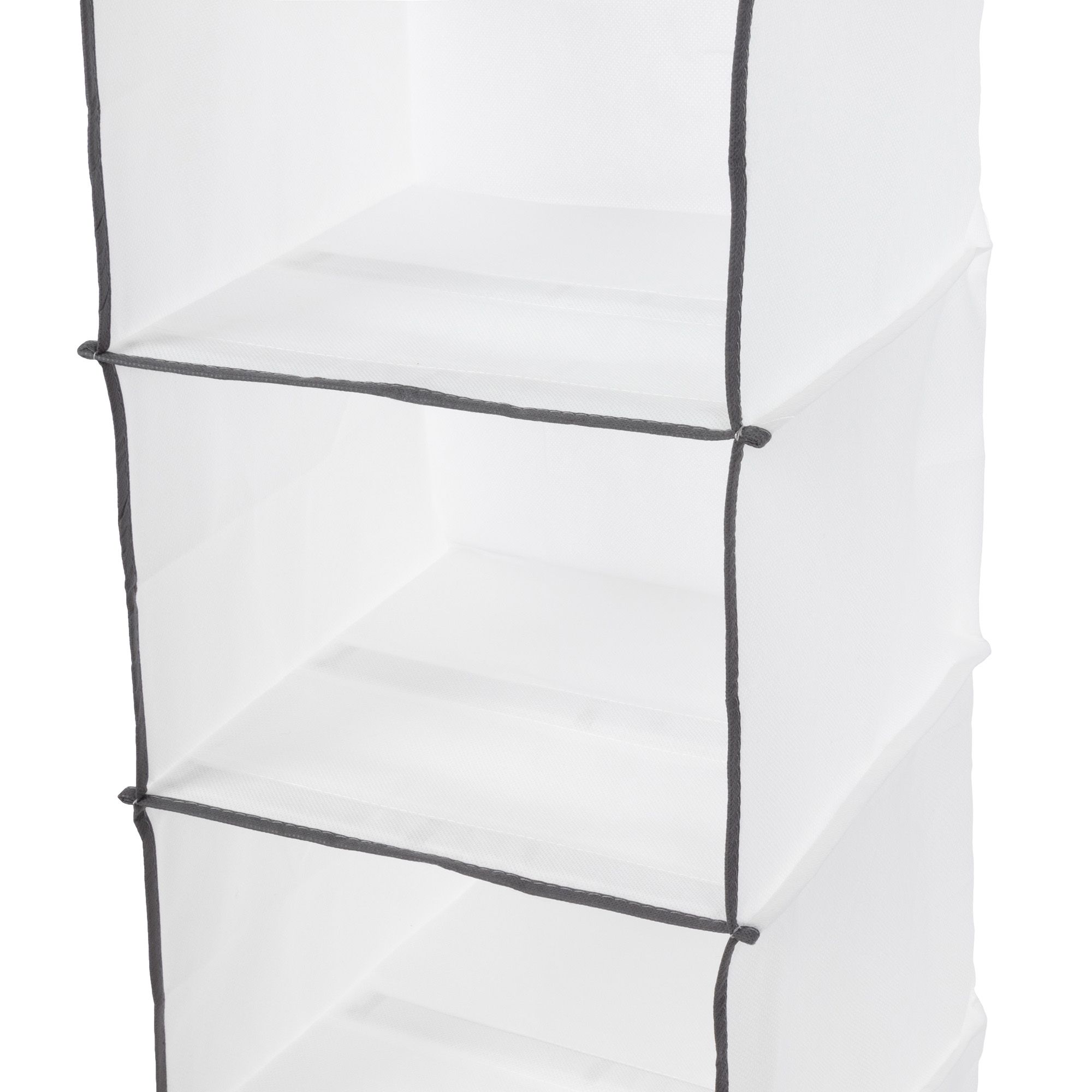 Compactor White Fabric 6 tier Shoes Hanging wardrobe organiser