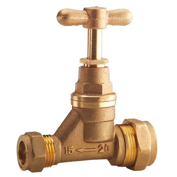 Compression Stop cock, (Dia)22mm | DIY at B&Q