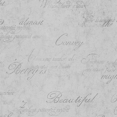 Concrete script Grey Wallpaper | DIY at B&Q