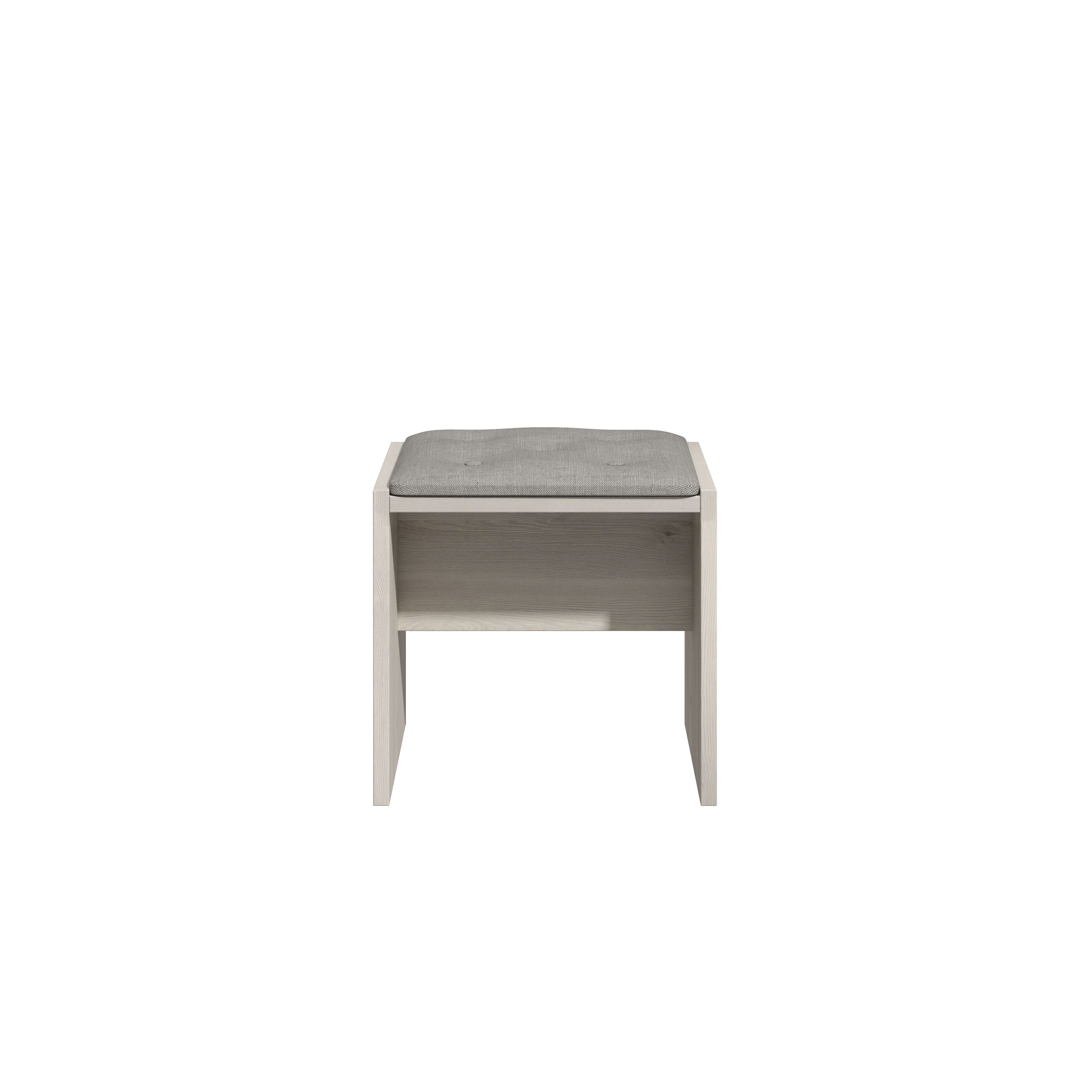 Consort Hektor White Elm effect Dressing table stool | DIY at B&Q