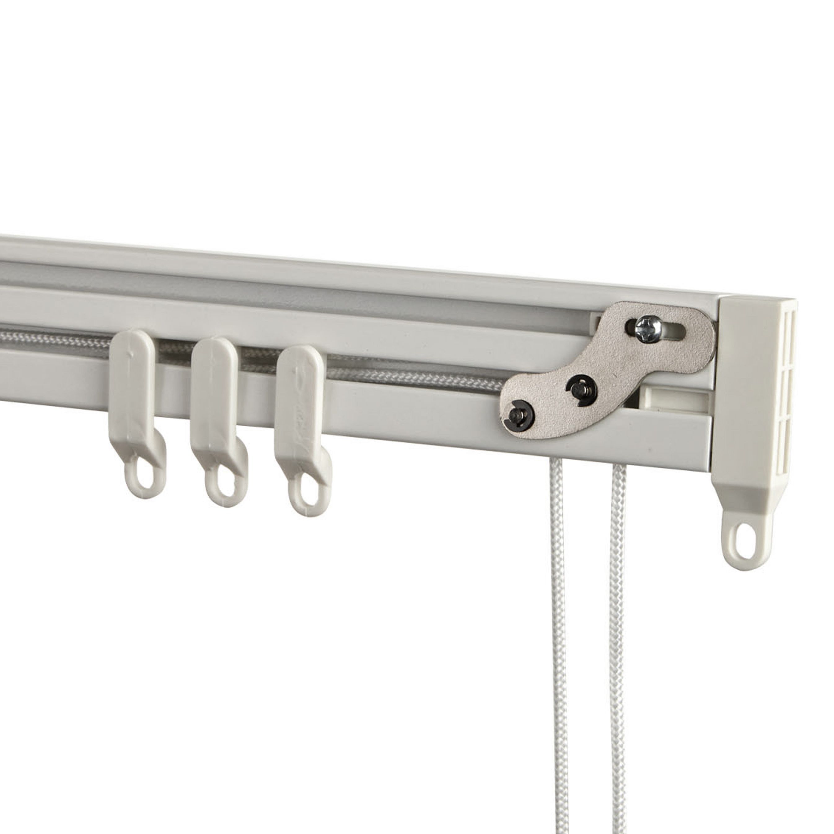 Contour Corded White Fixed Curtain track, (L)3m | DIY at B&Q