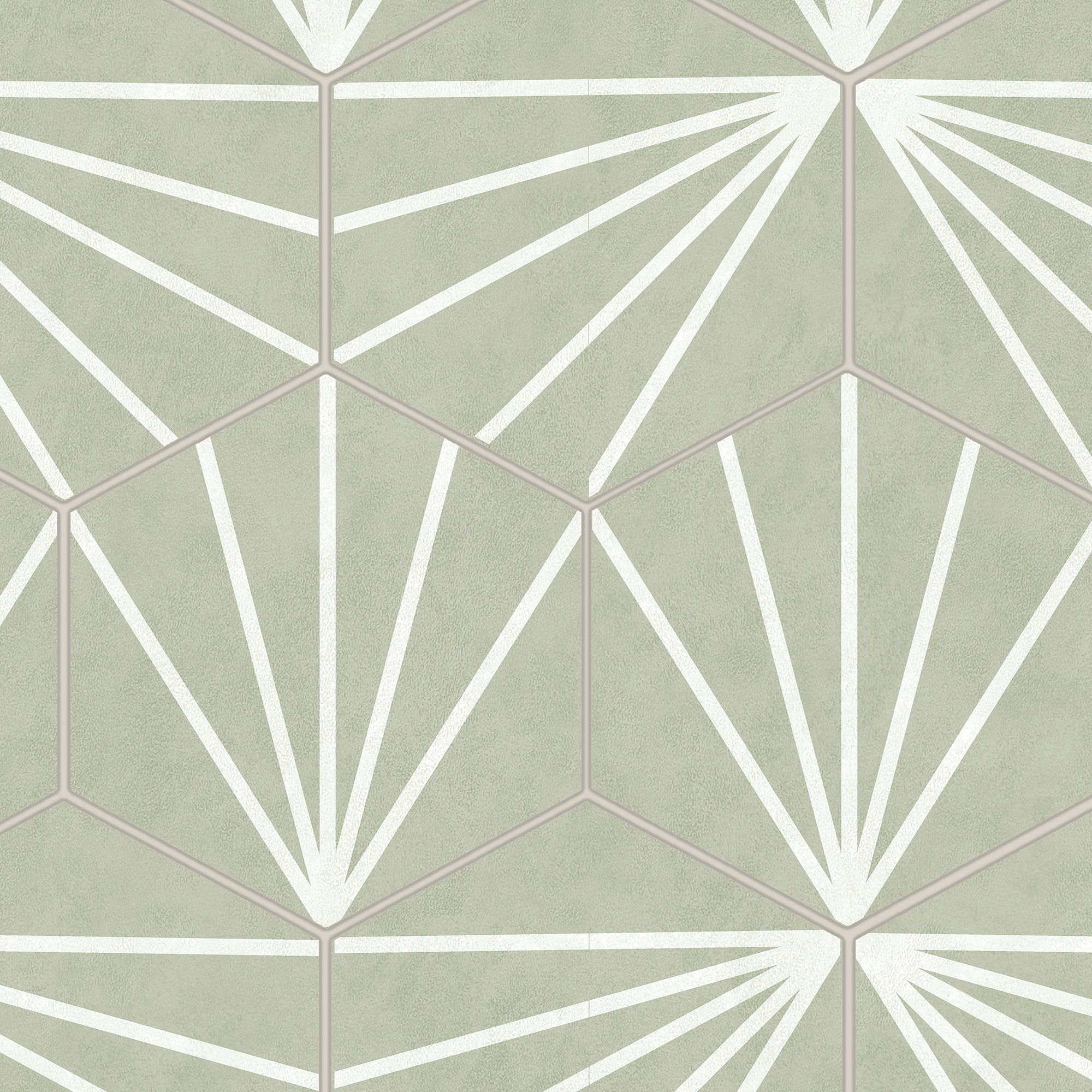 Contour Green Tile effect Smooth Wallpaper Sample
