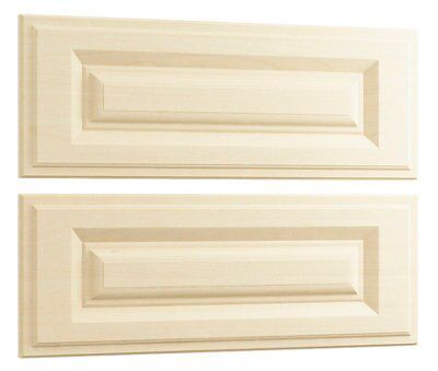 Cooke & Lewis 2 drawer Maple effect Drawer front pack 596mm | DIY at B&Q