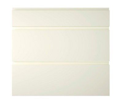Cooke & Lewis Appleby Cream Drawer front, Set of 3 (H)715mm (W)797mm (T ...