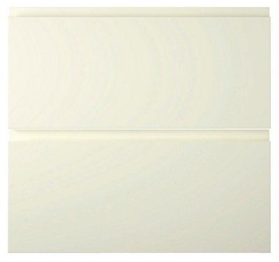 Cooke & Lewis Appleby High Gloss Cream Drawer front, Set of 2 (H)554mm ...