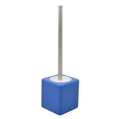 Cooke & Lewis Calliste Navy blue Polyresin Rubber effect Toilet brush ...